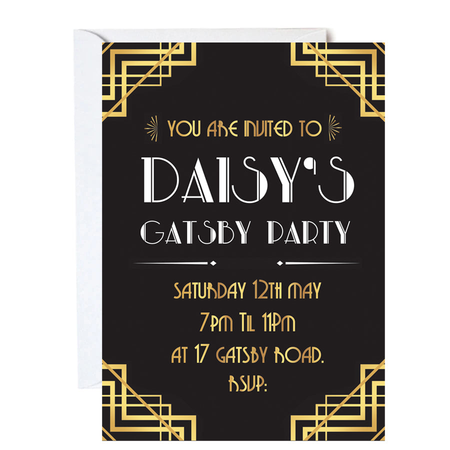 The Great Gatsby Party Invitations Great Gatsby Style Invitations