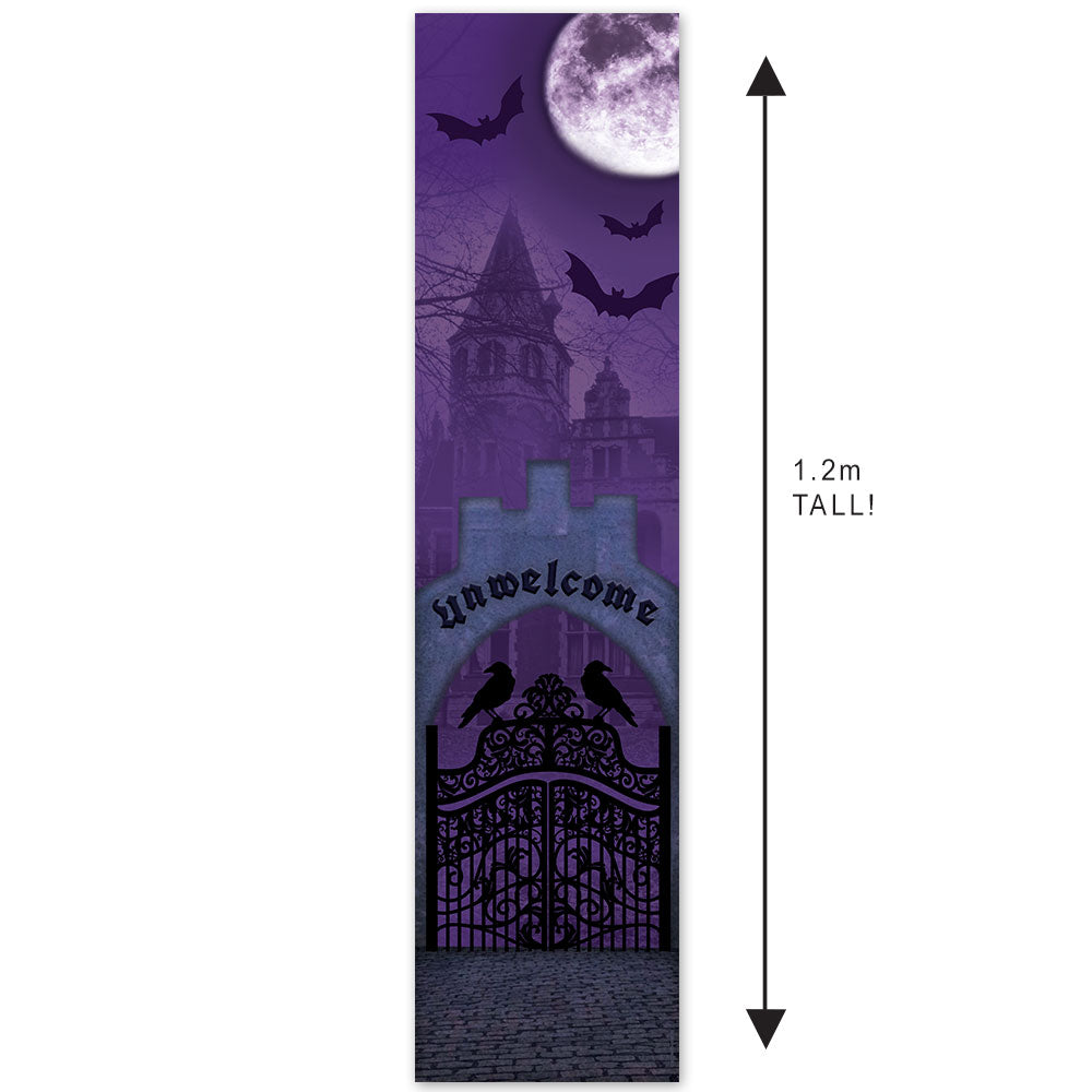 Gothic Manor Entrance Portrait Banner 120cm x 30cm - Wednesday Addams ...