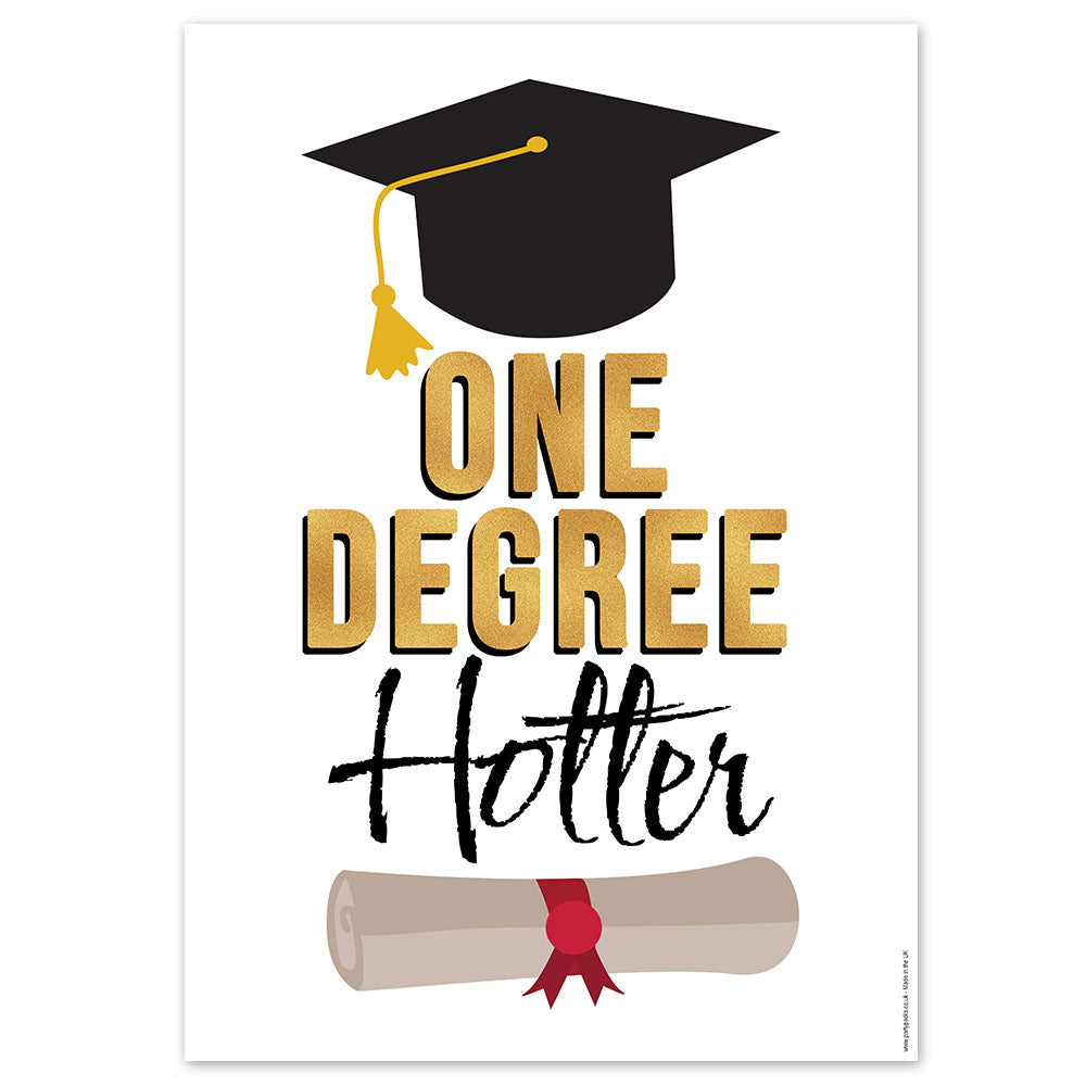 One Degree Hotter Graduation Poster - A3 – Party Packs
