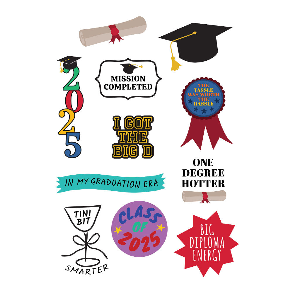 Graduation Tattoos - Sheet of 11 – Party Packs