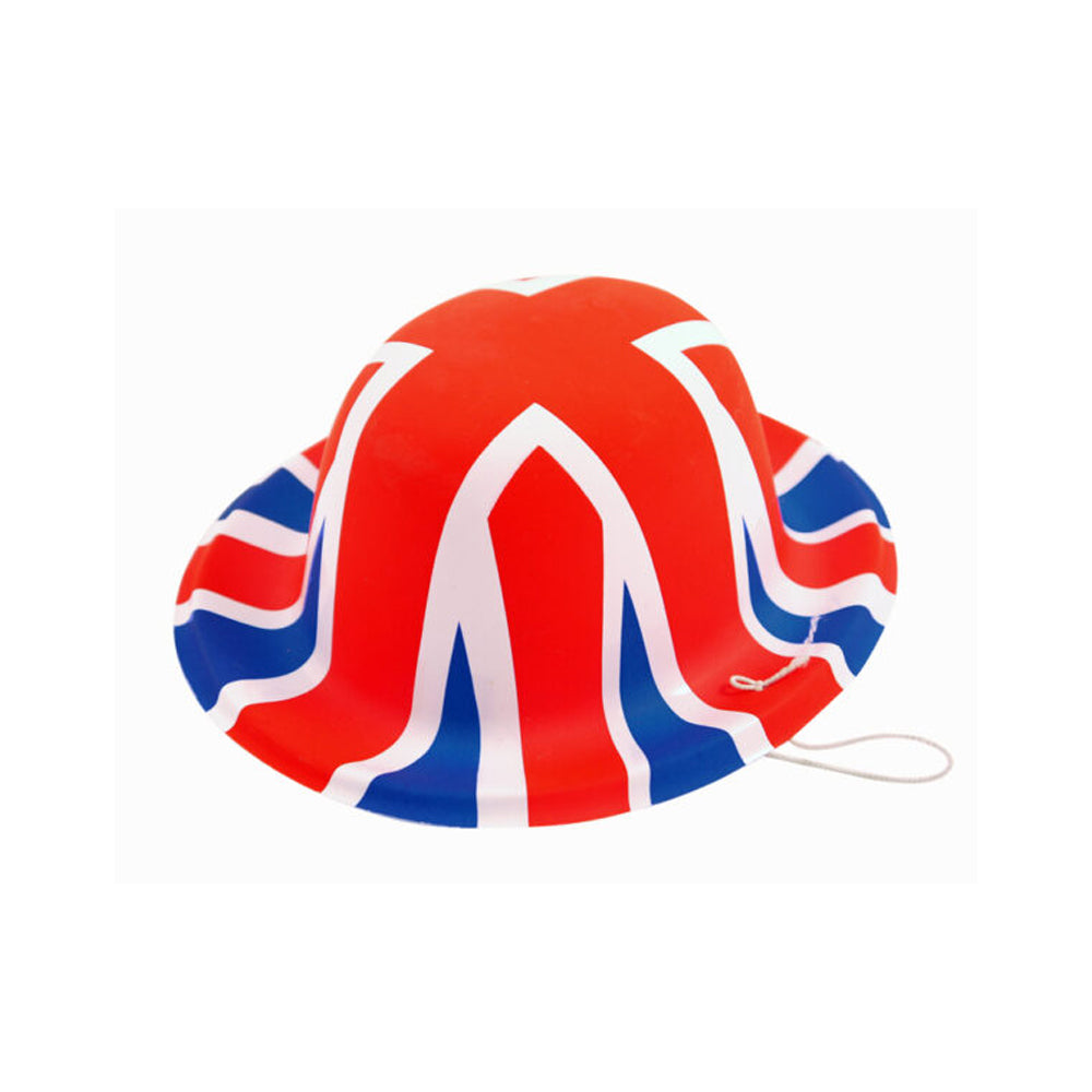 Mini Union Jack Plastic Bowler Hat | VE Day & British Party Accessory ...
