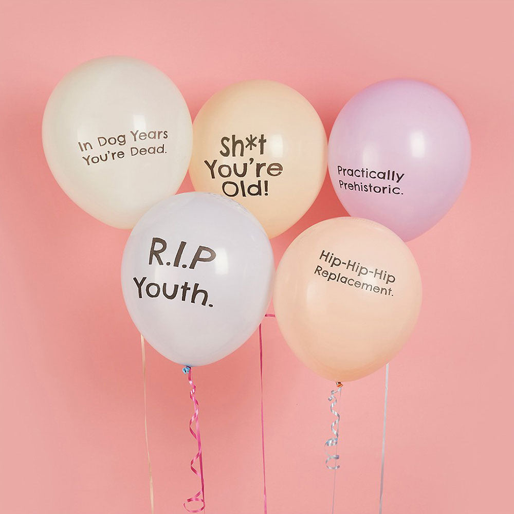 Cheeky Birthday Balloons 12" - Pack of 5 – Party Packs