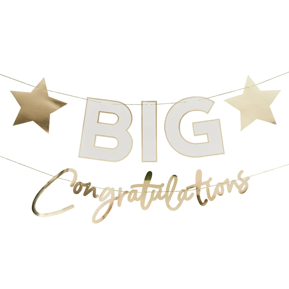 Big Congratulations Card Banner Decoration - 2.5m | Party Packs