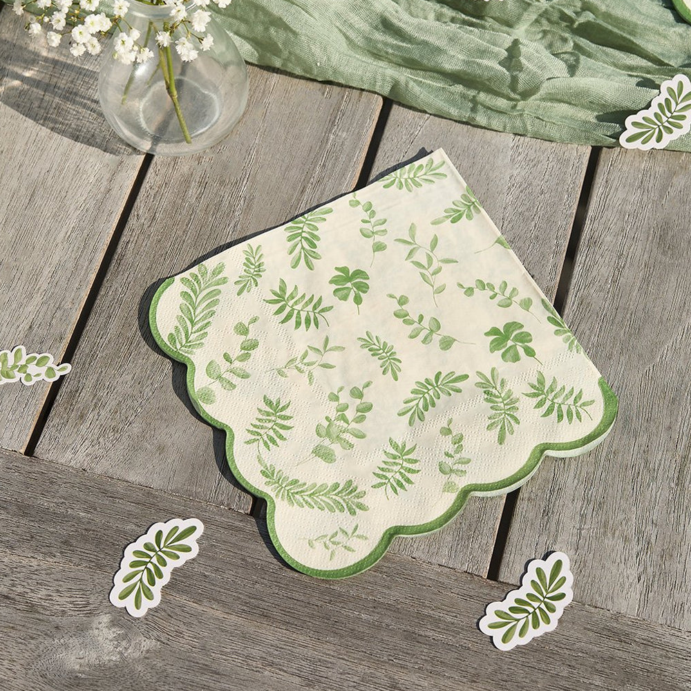 Botanical Paper Napkins Pack of 16 | Wedding & Baby Shower Tableware ...