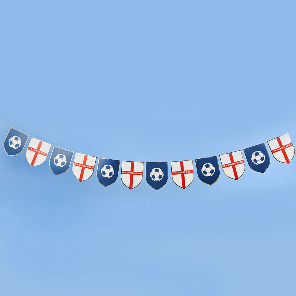 Come on England Football Flag Bunting Decoration - 2.5m | Party Packs