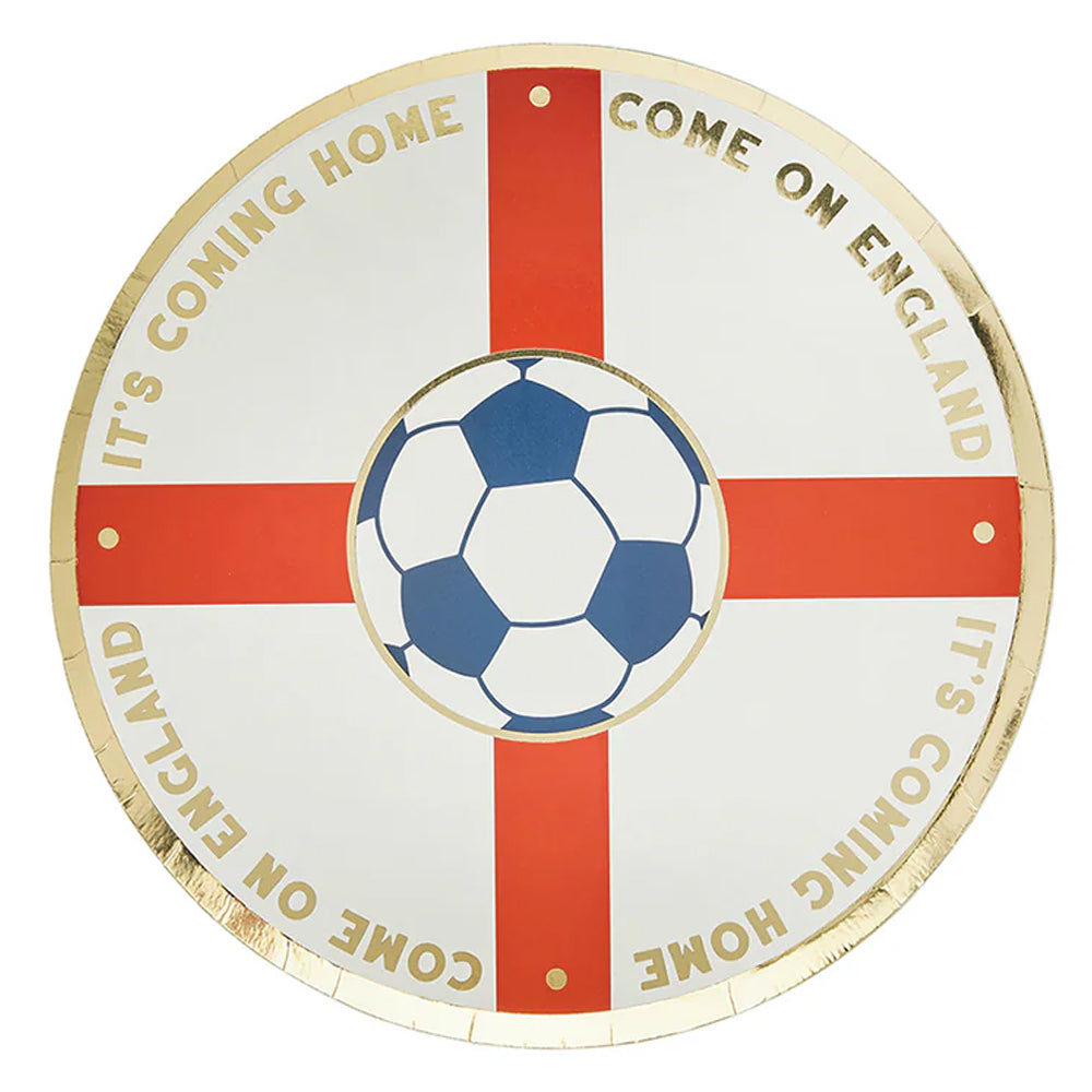 Come on England Foiled Paper Plates - Pack of 8 | Party Packs