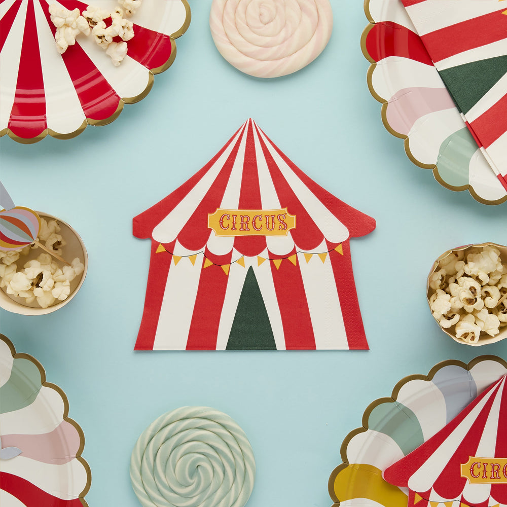 Circus Tent Paper Napkins - Pack of 16 – Party Packs