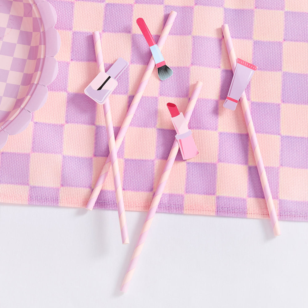 Make Up Themed Paper Straws - Pack of 16 – Party Packs