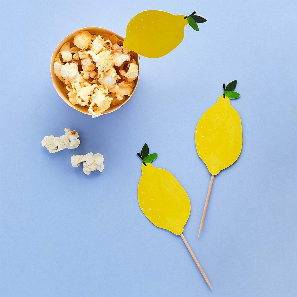 Lemon Food or Cake Picks - Pack of 12 – Party Packs