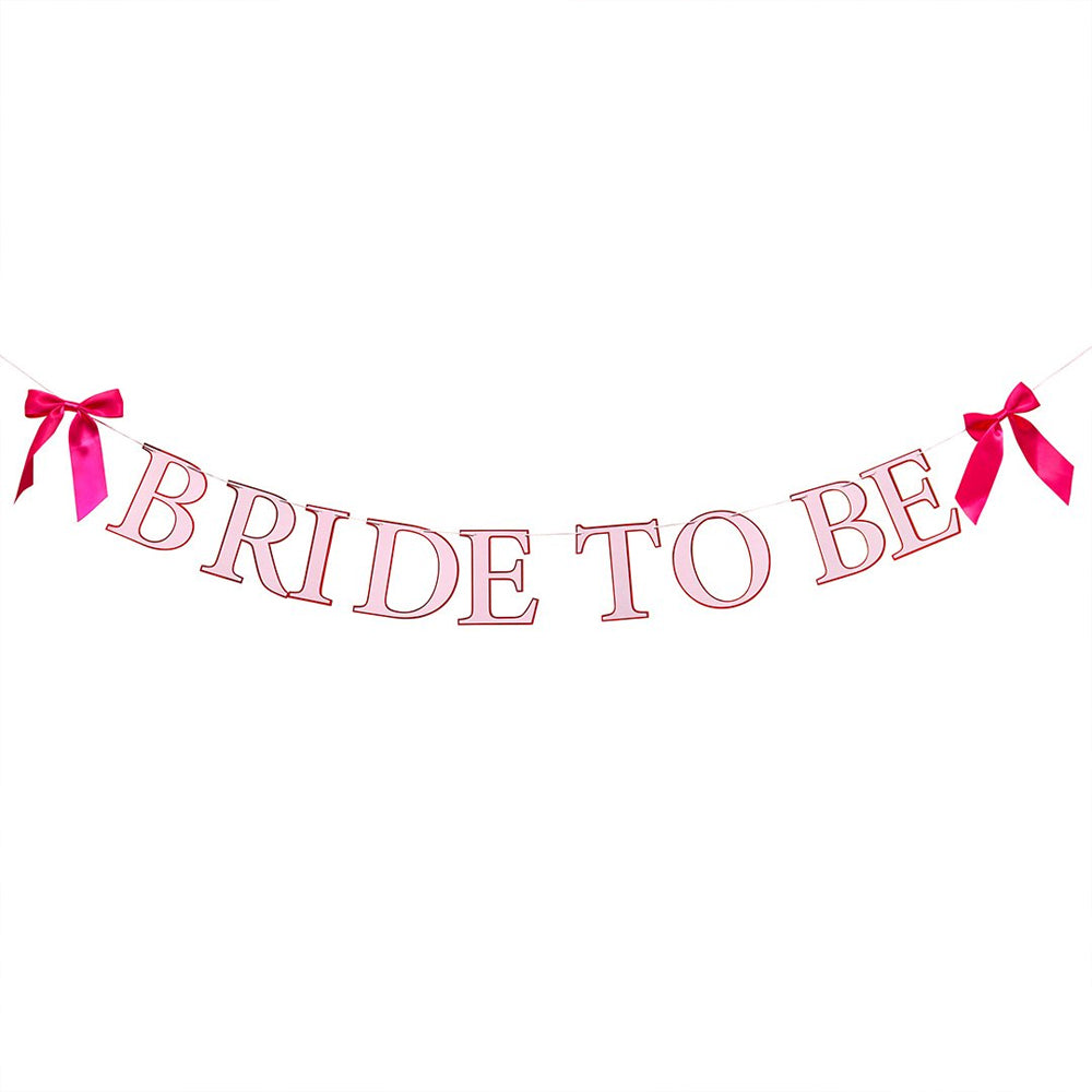 Bride to be Banner With Pink Satin Bows 2m | Hen Party Decorations ...