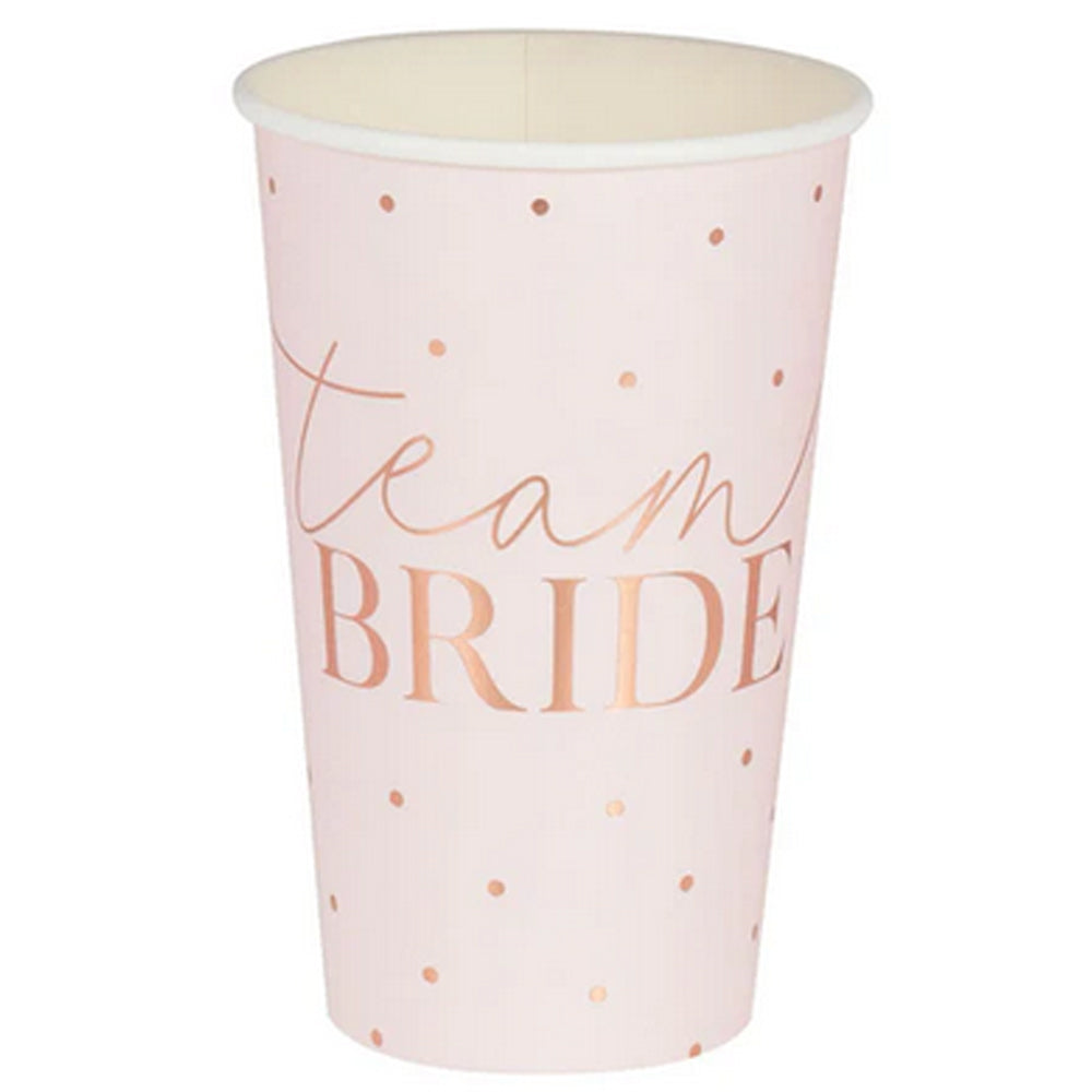Large Team Bride Paper Cups 16oz Pack of 8 | Hen Party Tableware ...