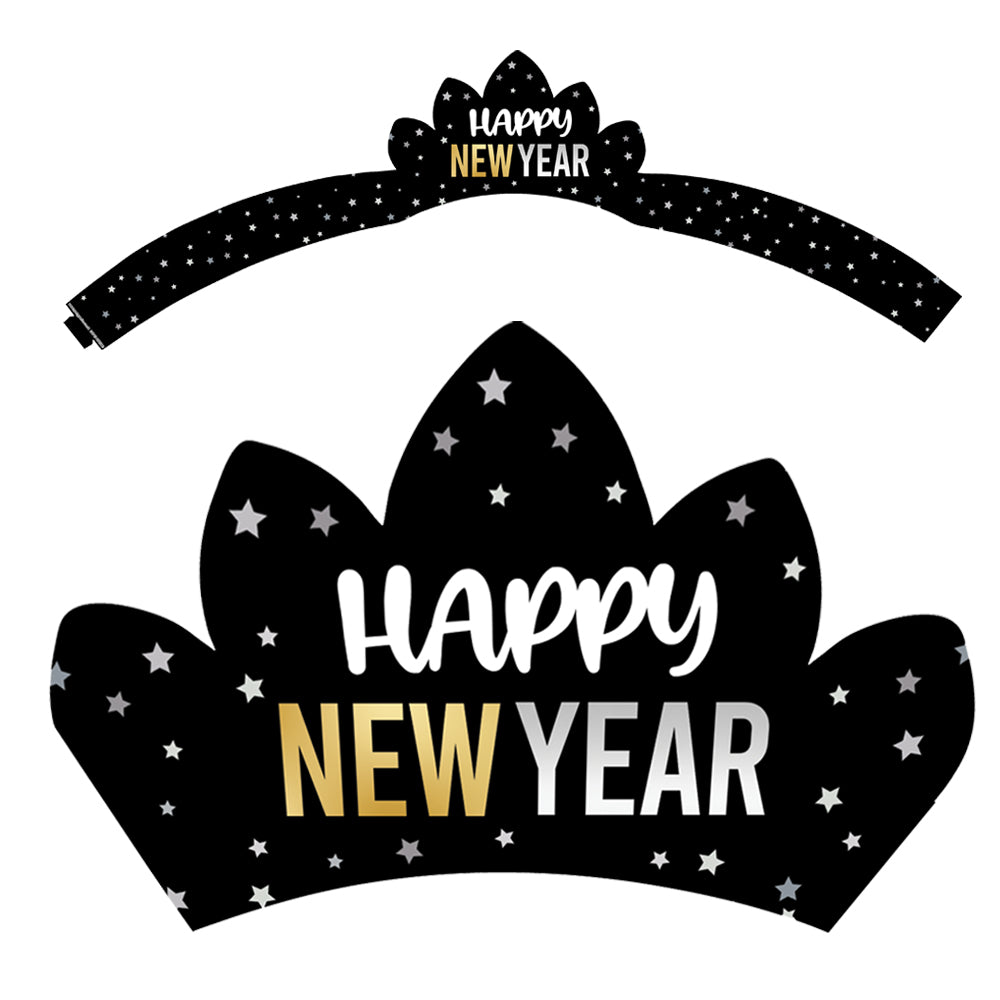 Happy New Year Card Tiaras - New Year's Eve | Party Packs