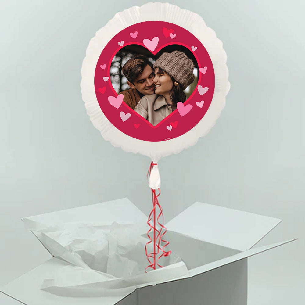 Red Heart Personalised Photo Balloon (Non Inflated) – Party Packs