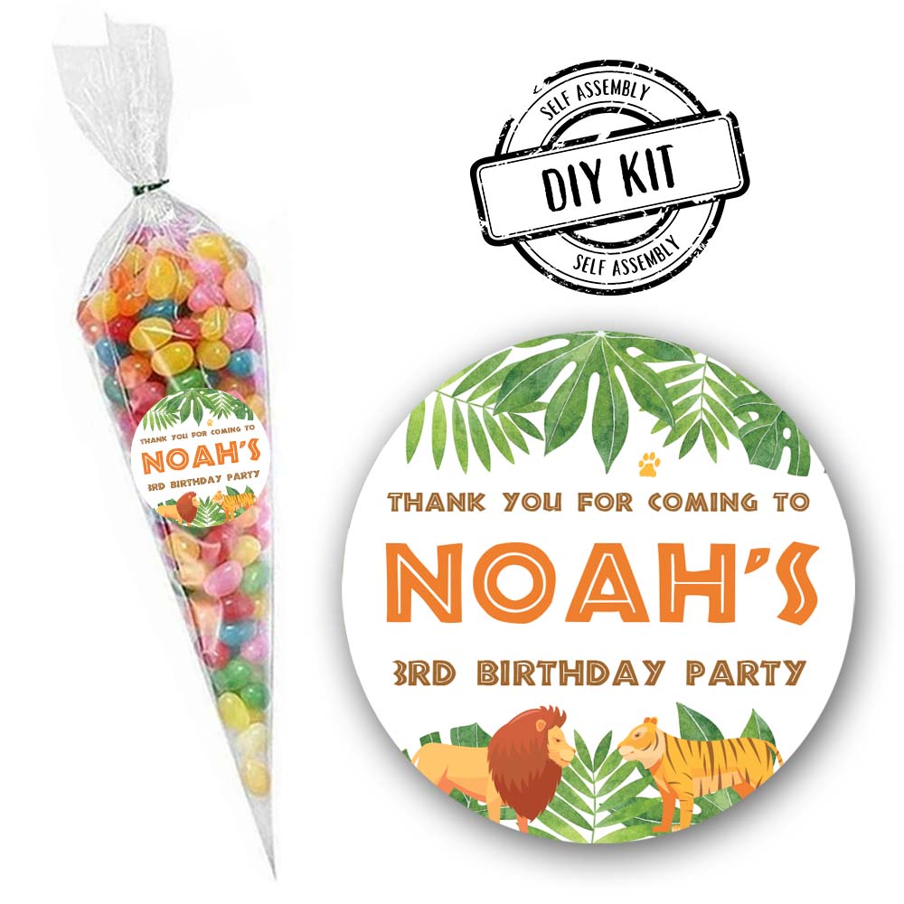 Jungle Personalised Sweet Cone Favour Kit | Party Packs