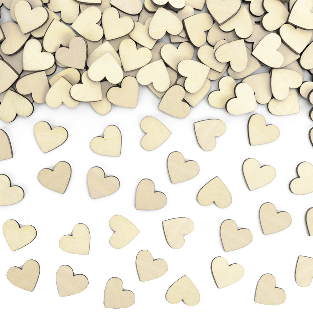 Wooden Heart Table Confetti - Pack of 50 | Wedding & Party Decorations ...