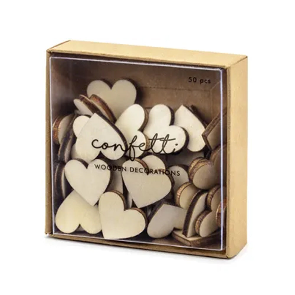 Wooden Heart Table Confetti - Pack of 50 | Wedding & Party Decorations ...