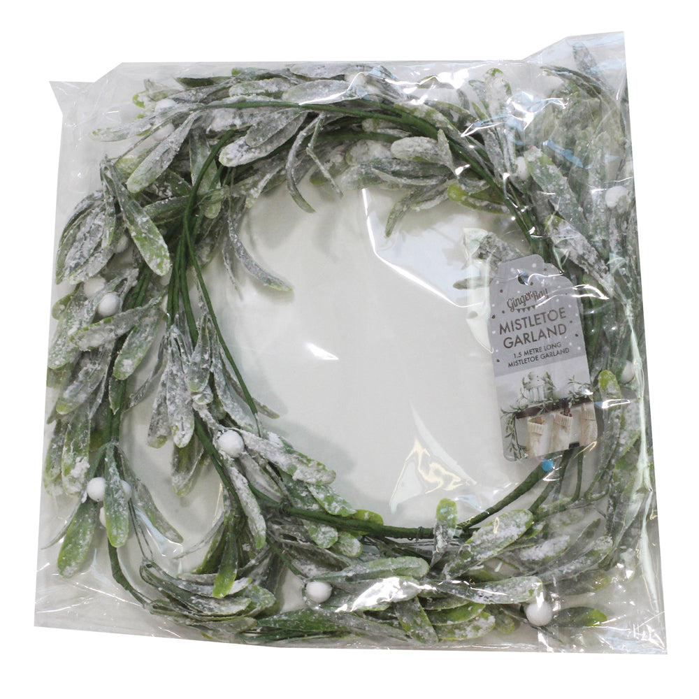 Christmas Mistletoe Foliage Garland - Decorations | Party Packs