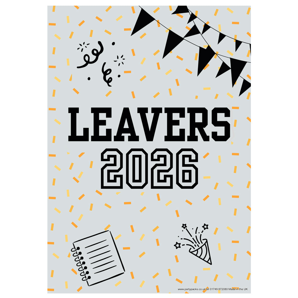 Leavers 2026 Poster A3 - School Leavers Party Decoration | Party Packs