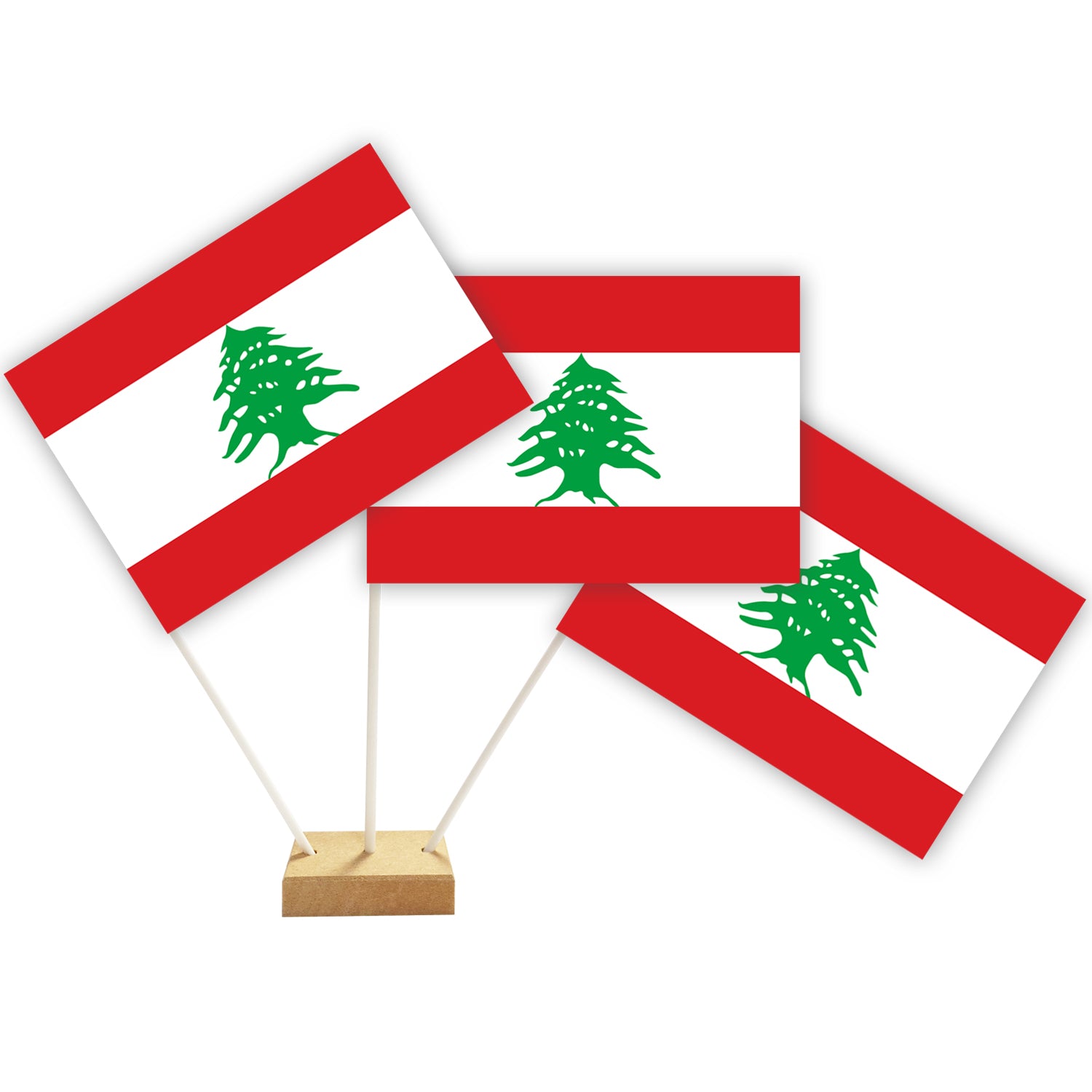 Lebanon Paper Table Flags - Decorations | Party Packs