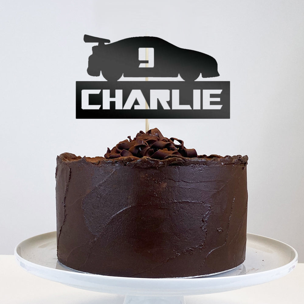 Personalised Motor Racing Car Foil Cake Topper | Party Packs