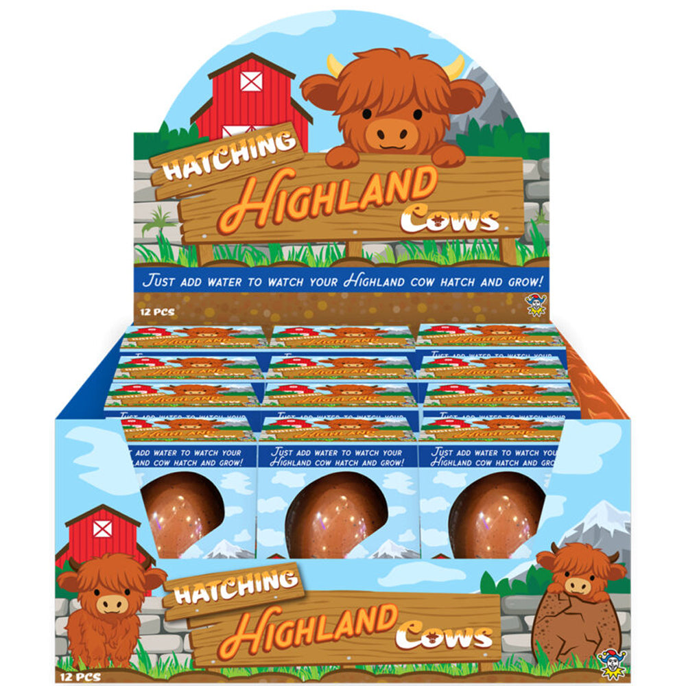 Hatching Highland Cow Egg | 6cm Party Bag Toy | Party Packs