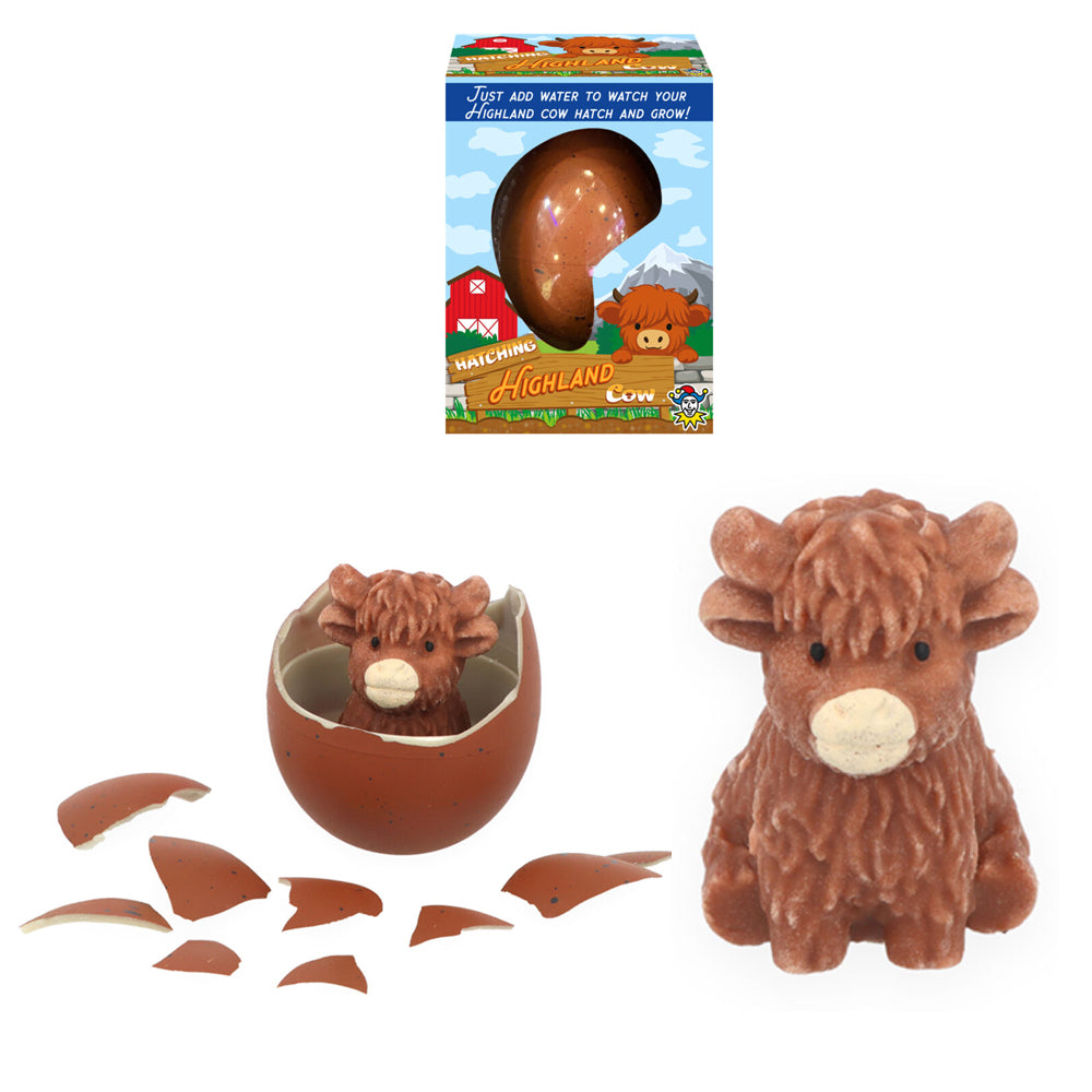Hatching Highland Cow Egg | 6cm Party Bag Toy | Party Packs