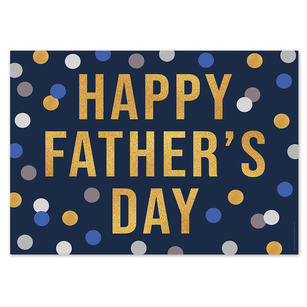 Navy Glitz Father's Day Poster - A3 – Party Packs