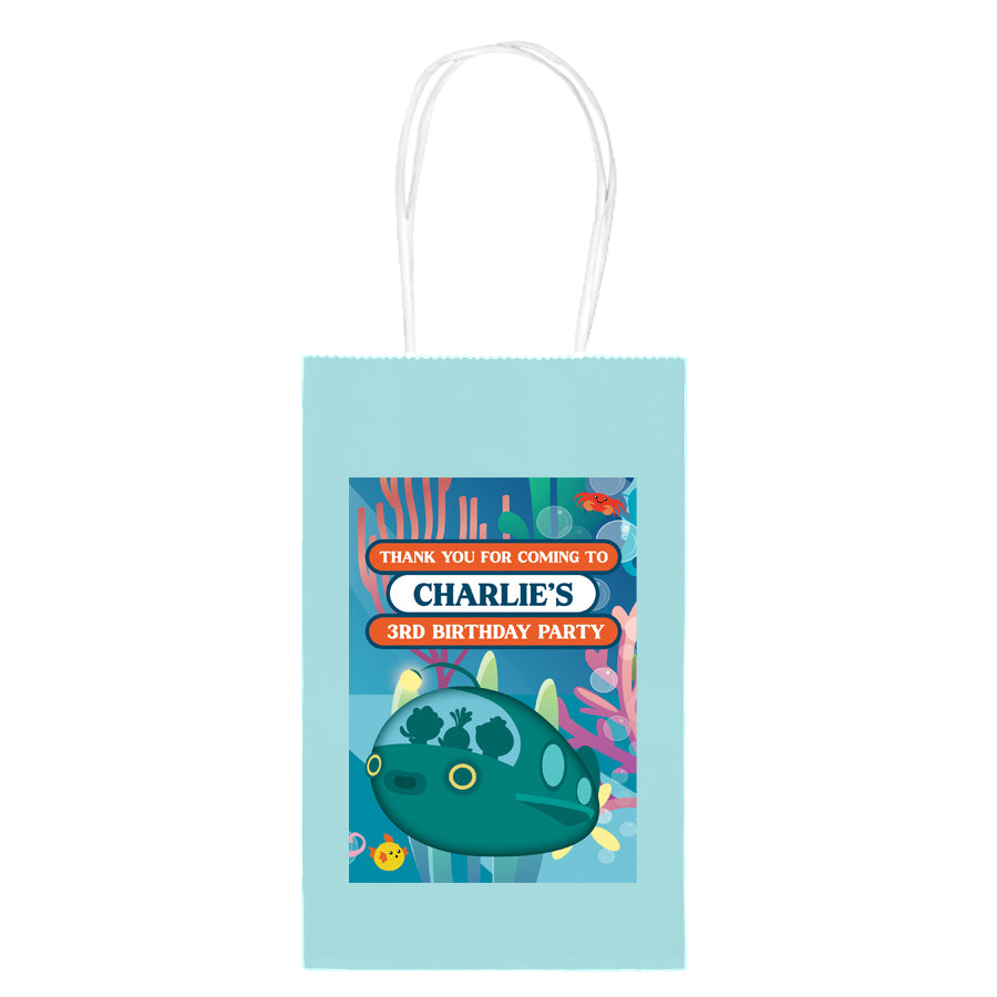 Personalised Octonauts Paper Party Bags - Pack of 12 | Party Packs