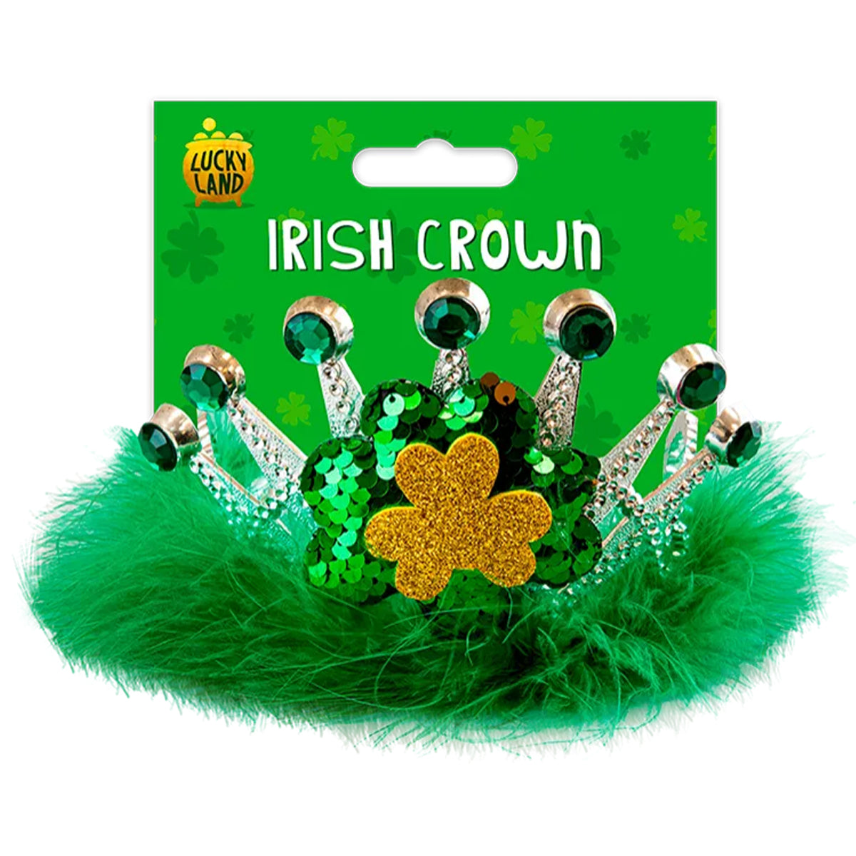 Irish Crown Headband | St Patrick's Day Sparkly Sequin Crown – Party Packs