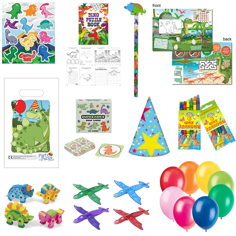 Childrens Dinosaur Party Pack For 100 Children | Party Packs