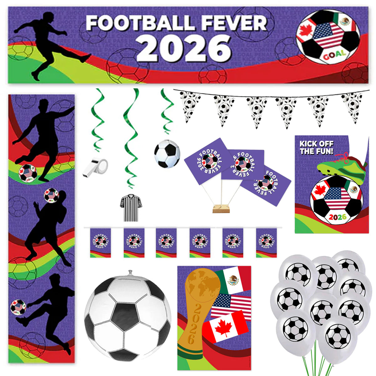 World Football 2026 Decoration Party Pack | Party Packs UK