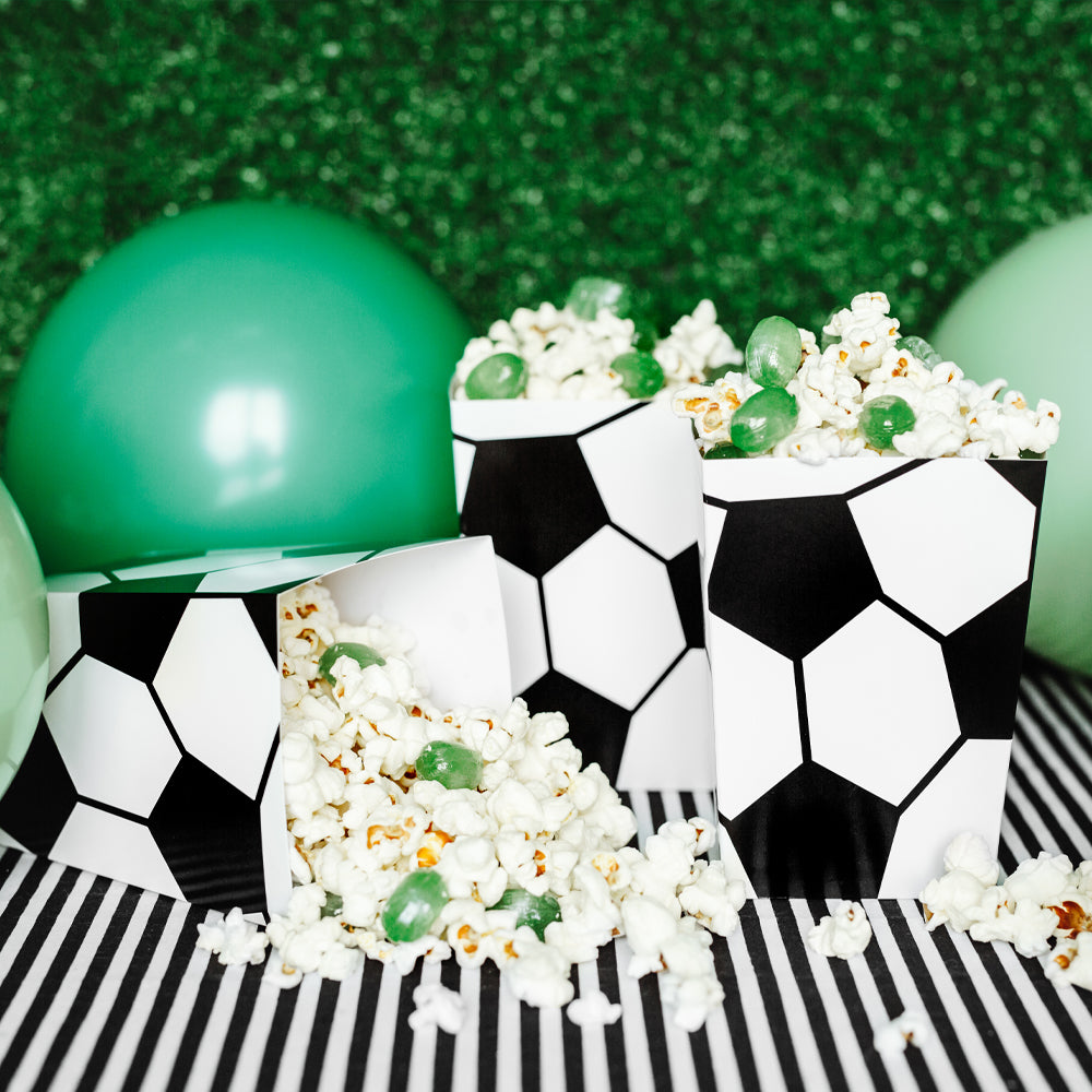 Football Popcorn Boxes 12cm Pack of 6 | Party Packs