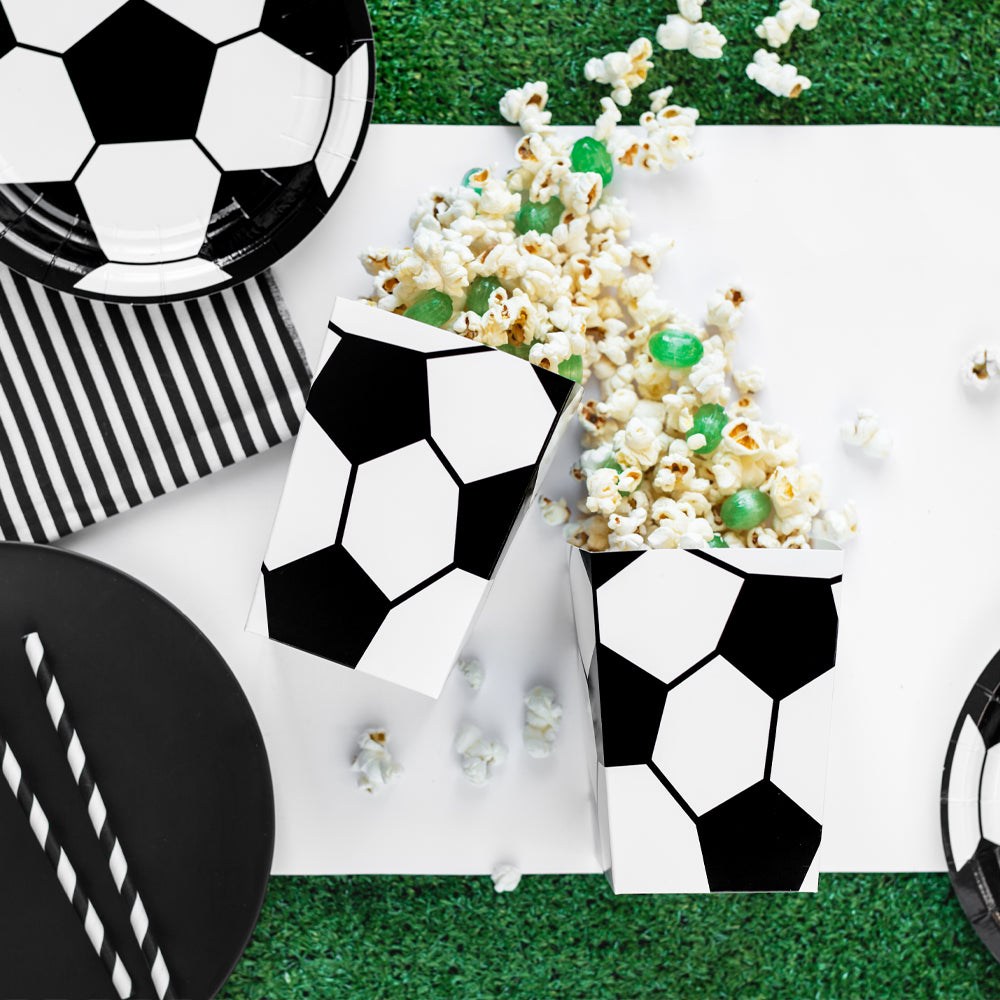 Football Popcorn Boxes 12cm Pack of 6 | Party Packs