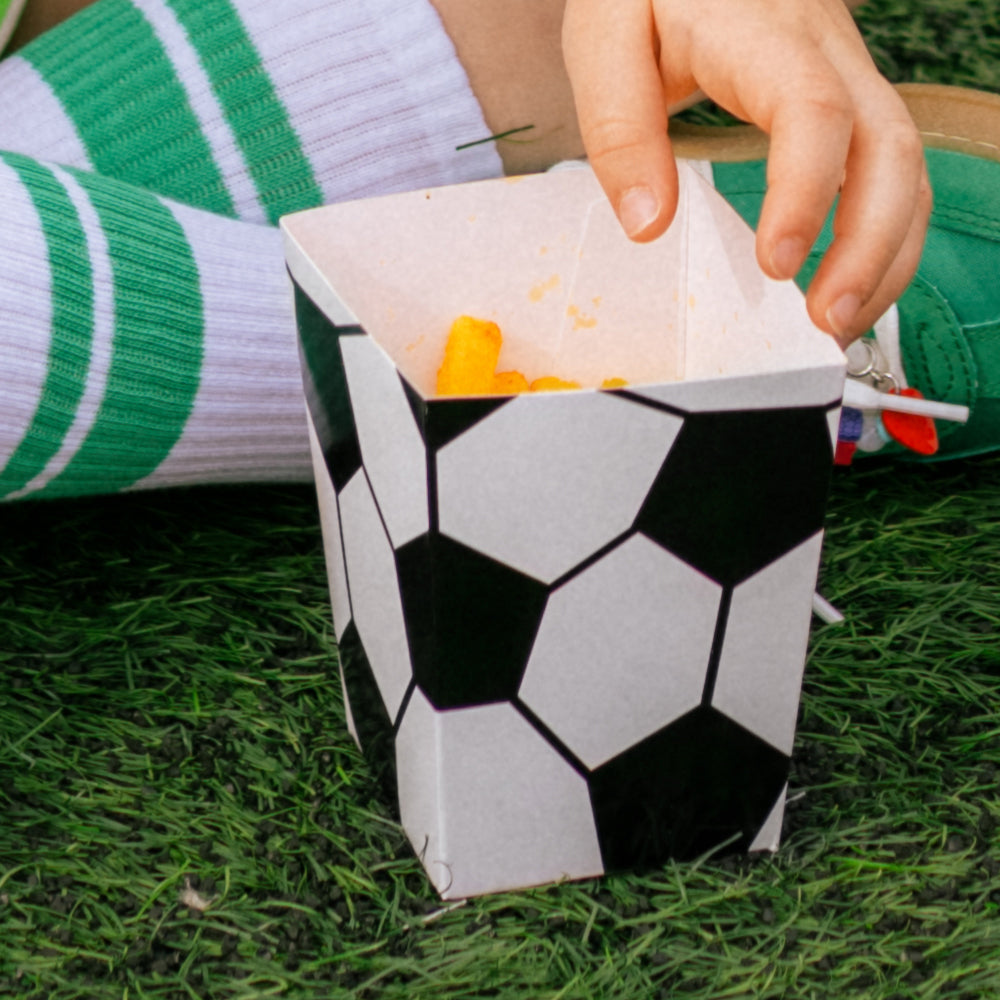 Football Popcorn Boxes 12cm Pack of 6 | Party Packs