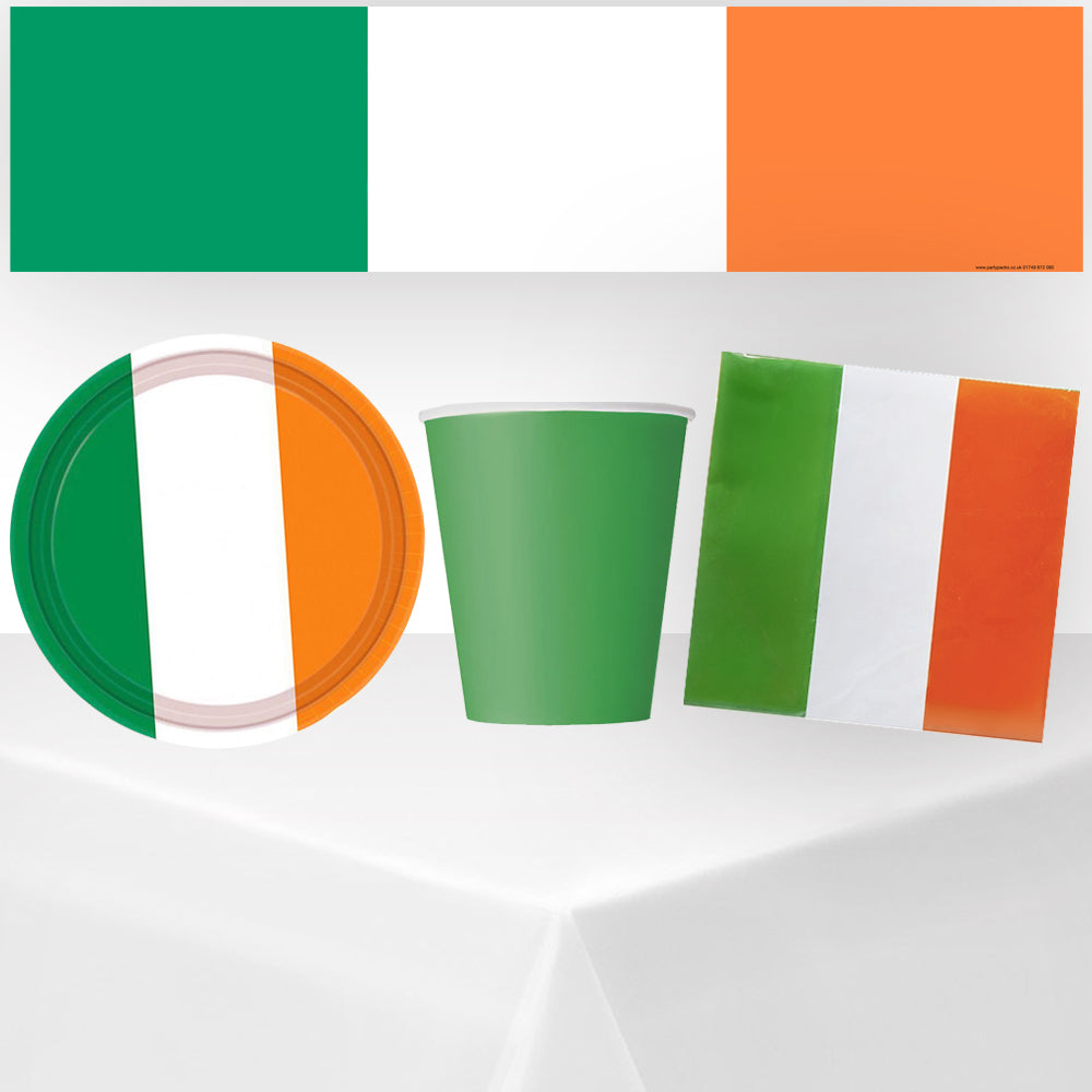 Ireland Flag Tableware Pack for 6 with FREE Banner | Party Packs