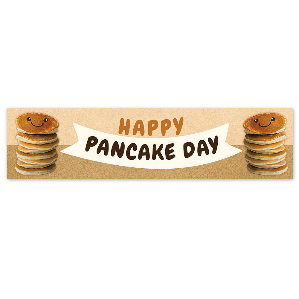 Pancake Day Banner 120cm x 30cm - Shrove Tuesday Decoration | Party Packs