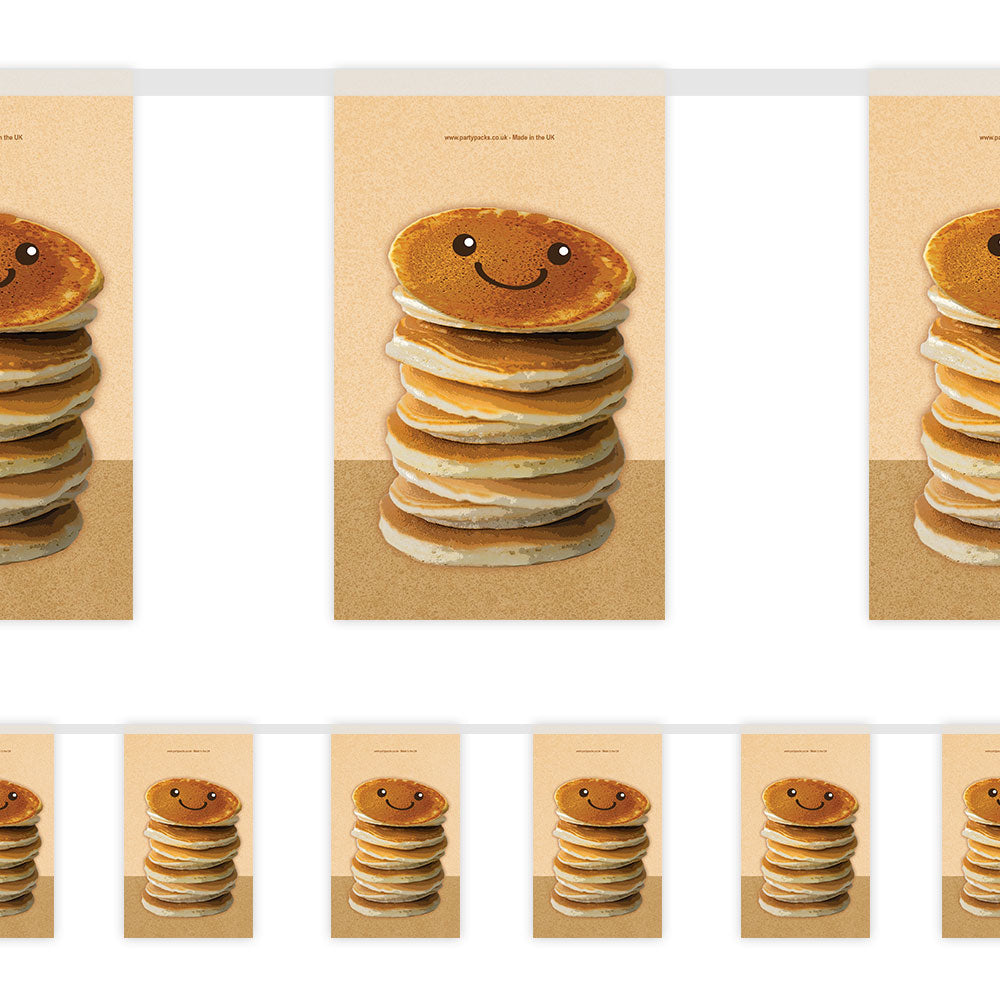 Pancake Paper Bunting 2.4m - Pancake Day Decorations | Party Packs