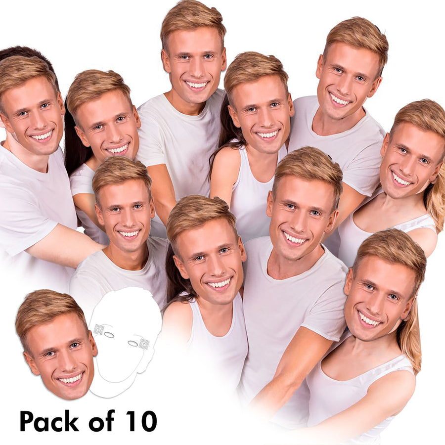 Personalised Card Masks - Pack of 10 | Party Packs