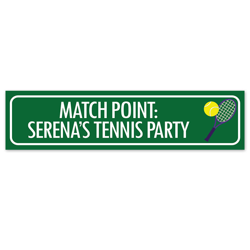 Personalised Wimbledon Tennis Sign Banner 120cm - Tennis Party ...