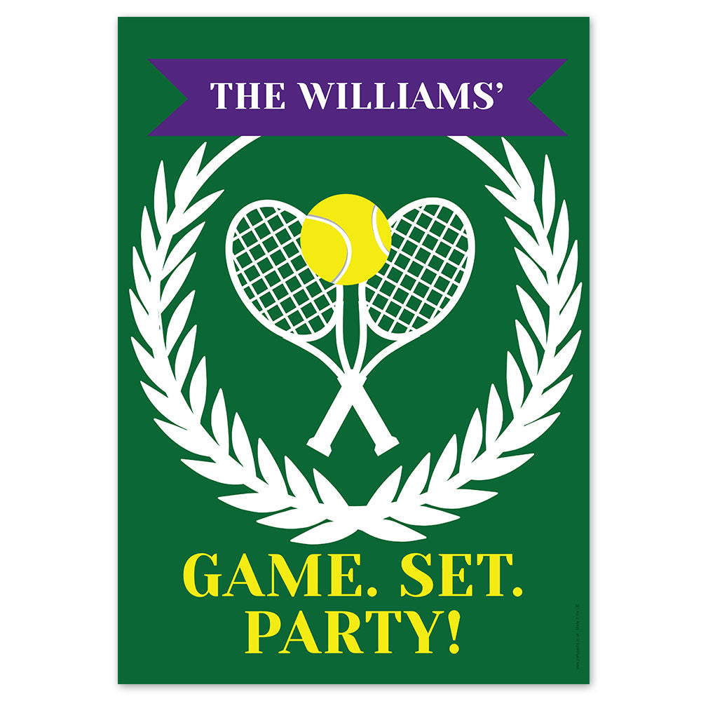 Personalised Wimbledon Tennis Poster - A3 – Party Packs