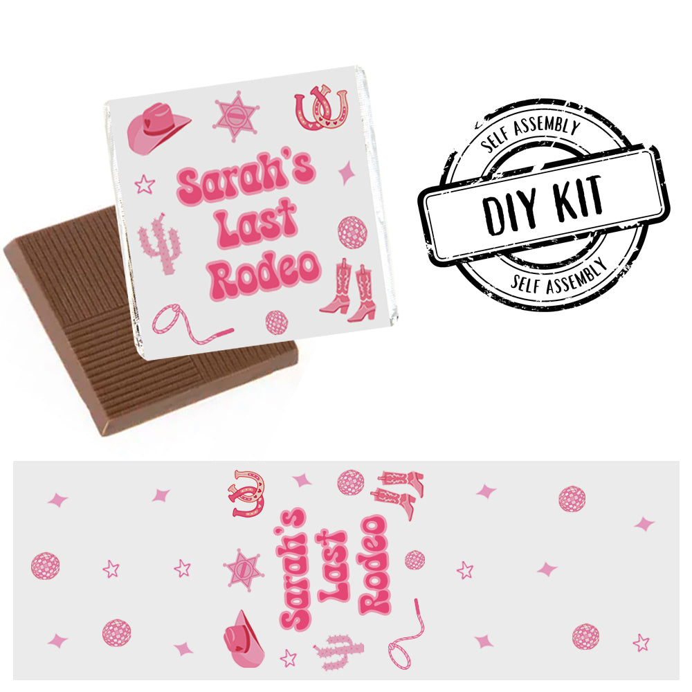 Personalised Chocolates - Pink Cowgirl | Party Favours | Party Packs