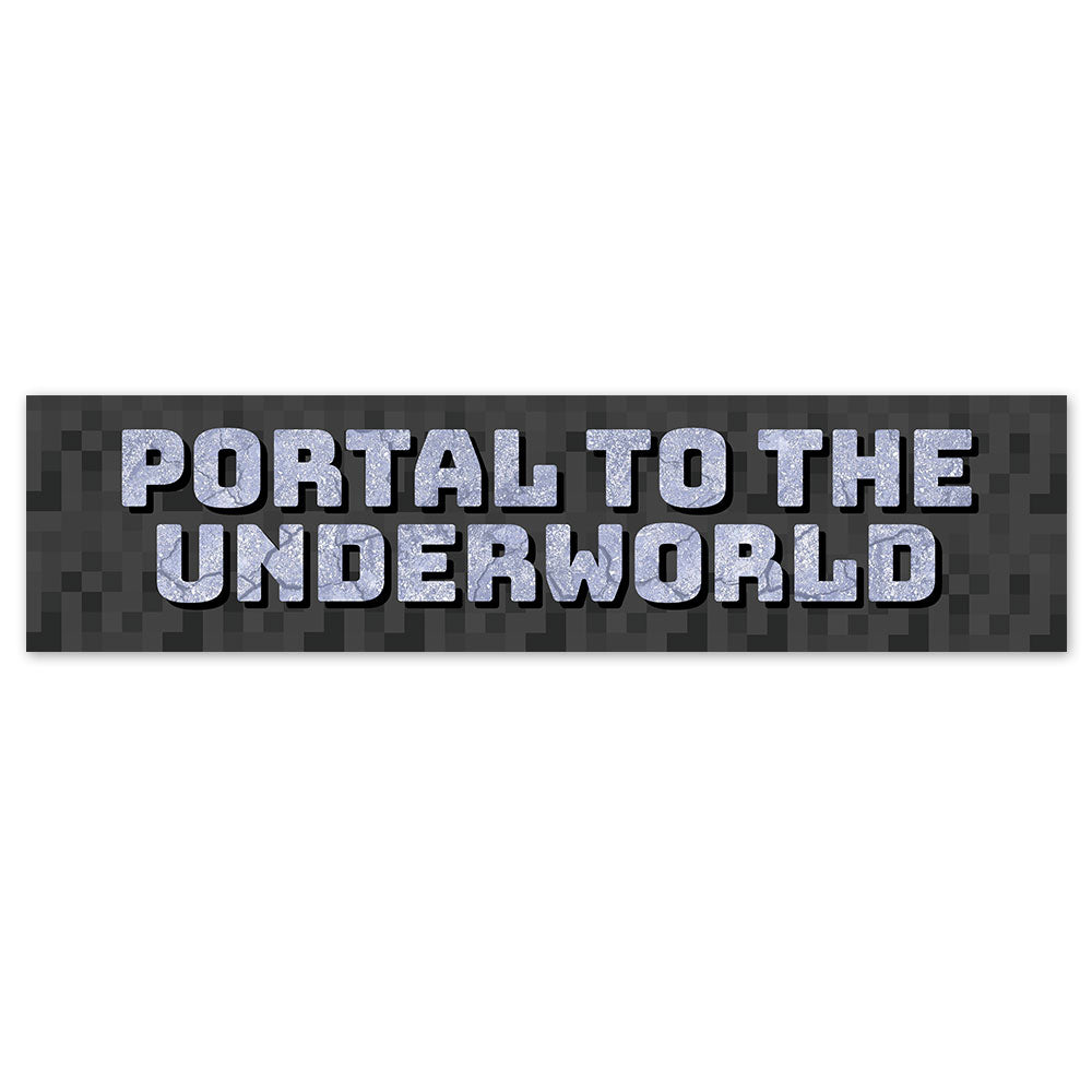 Pixel Blocks Portal to the Underworld Banner - 120cm x 30cm – Party Packs