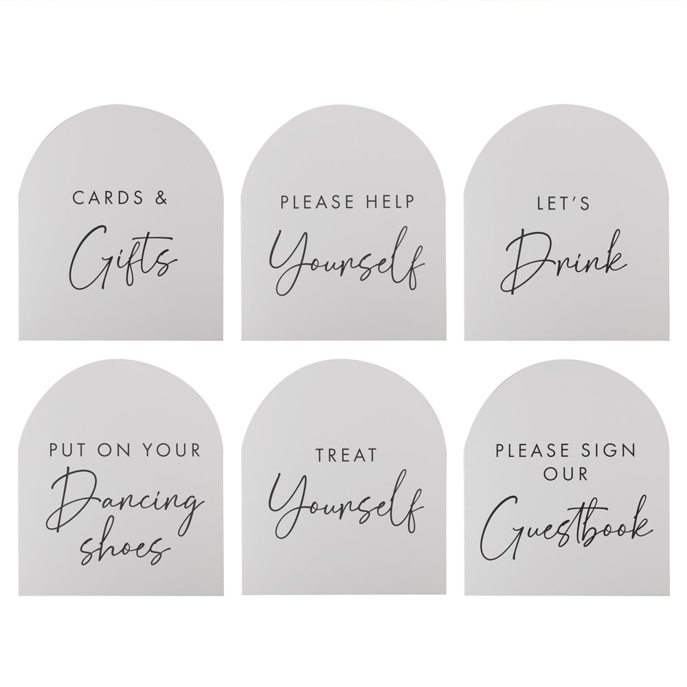 Wedding Venue Table Signs - Pack of 6 – Party Packs