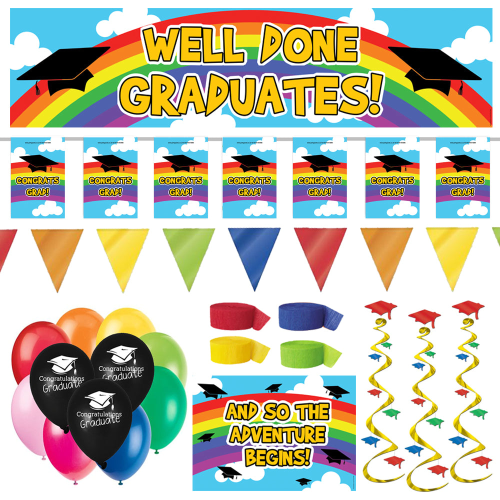 Rainbow Pre-School Graduation Party Decoration Pack – Party Packs