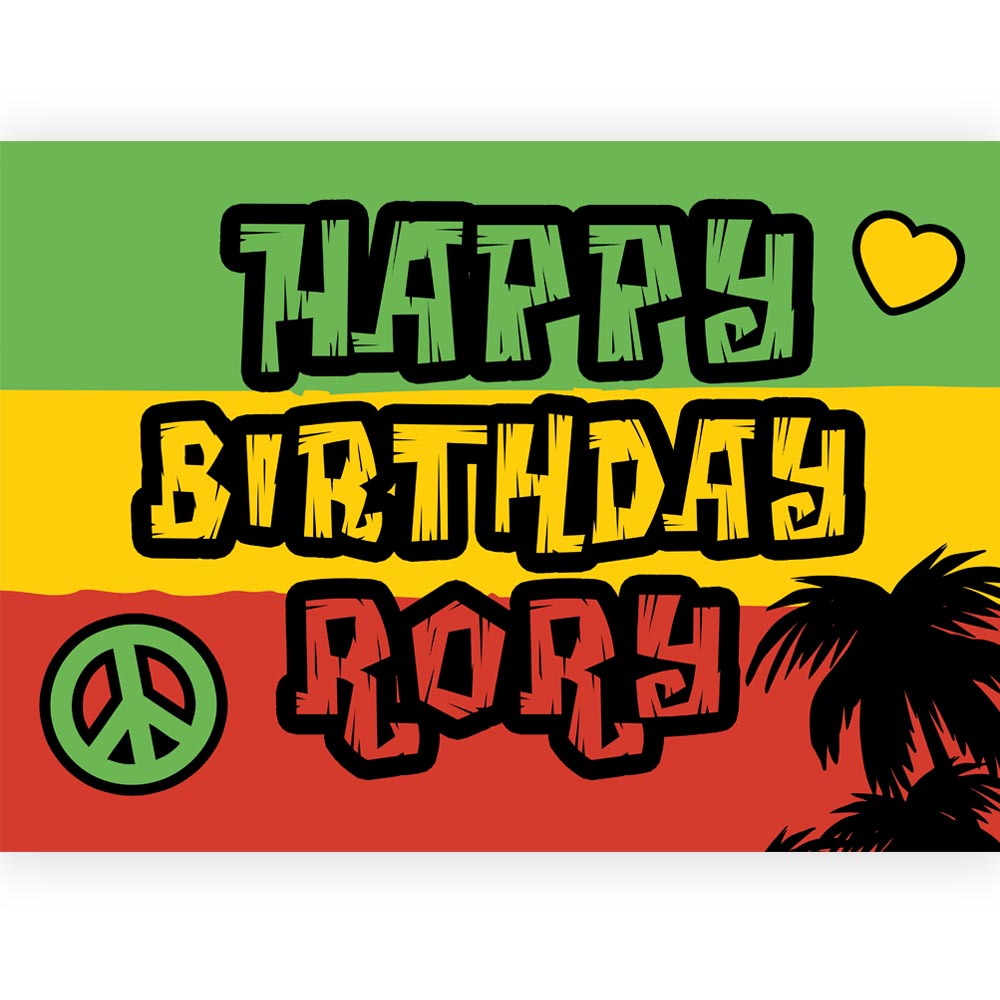 Reggae Personalised Poster Decoration - A3 | Party Packs