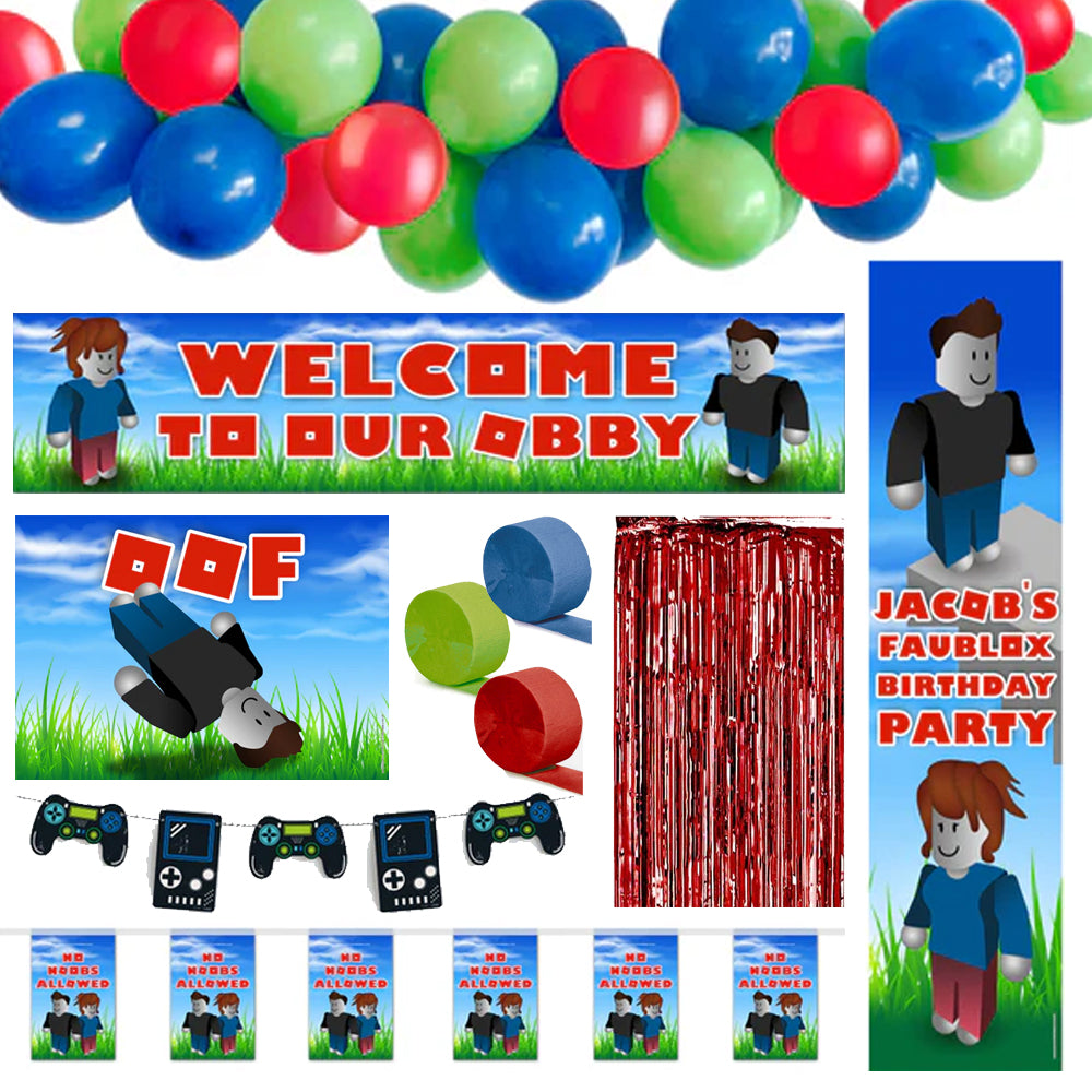 Personalised Blox Party Decoration Pack | Party Packs