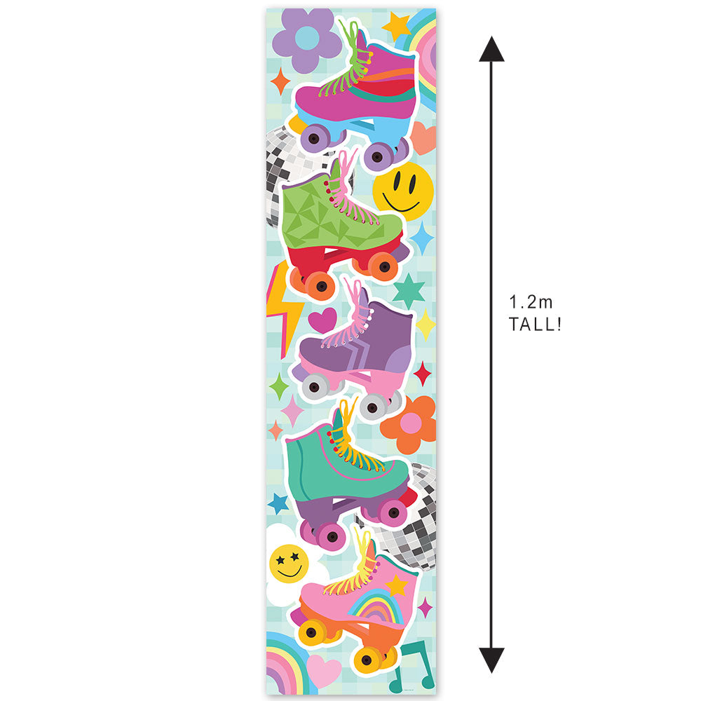 Roller Skate Party Portrait Banner 30cm x 120cm - Vertical | Party Packs