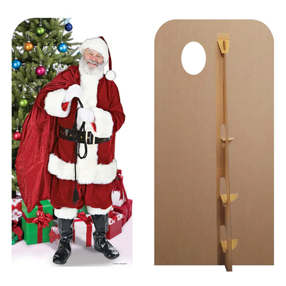Santa Stand-In Photo Prop Decoration | Life-Size Cutout | Party Packs