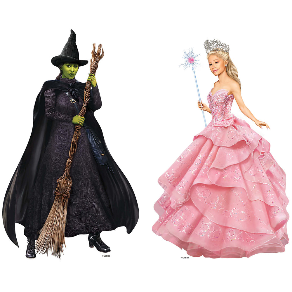 Mini Wicked Glinda and Elphaba Desktop Card Cutout Decorations - Pack ...