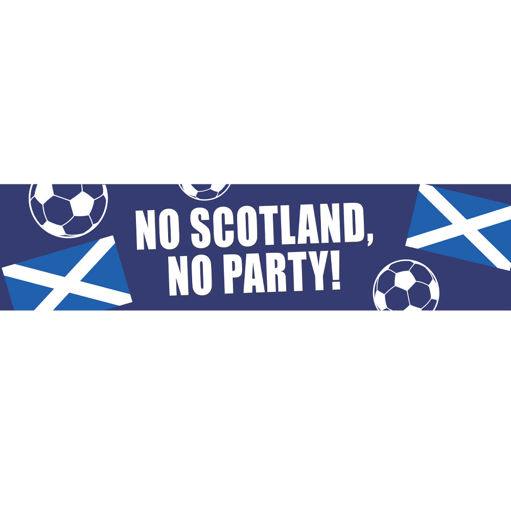 No Scotland No Party Football Banner 120cm x 30cm | Party Packs